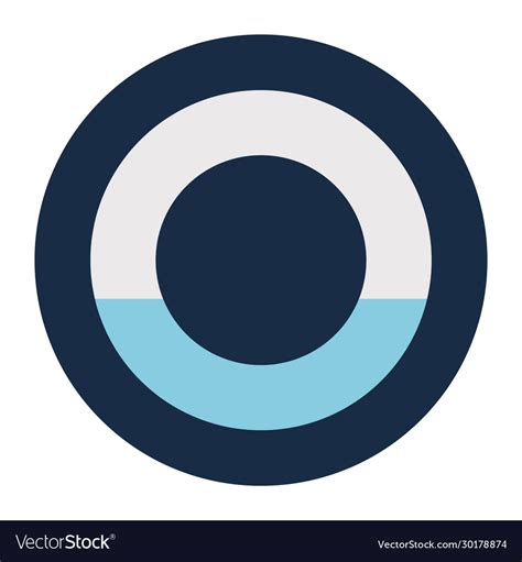 Striped Loading Circle Block Style Icon Royalty Free Vector