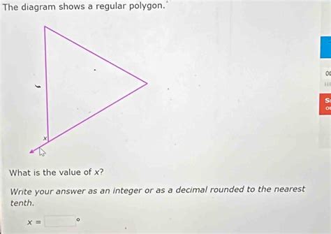 Solved The Diagram Shows A Regular Polygon 0 1 1 S O What Is The