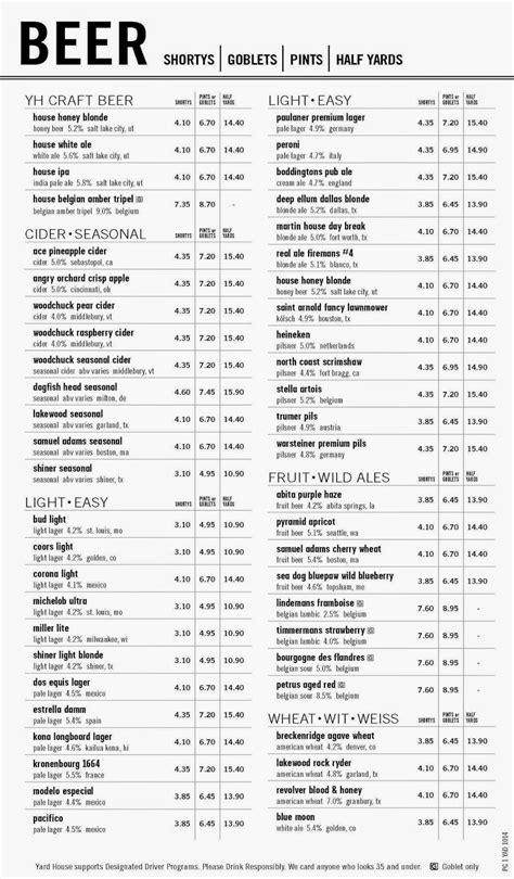 Yard House Yard Beer At Mike Fahey Blog