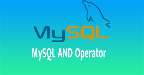 mysql and operator