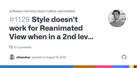 Style Doesnt Work For Reanimated View When In A 2nd Level Nesting