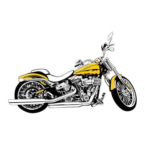Premium Vector American Modif Motorcycle Classic Vector