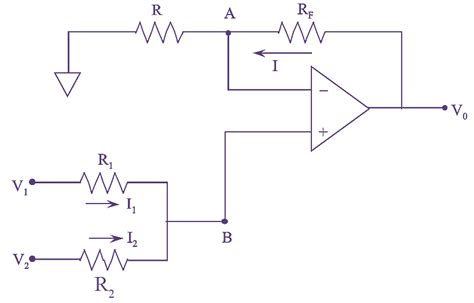 What Is Summing Amplifier Using Op Amp Circuit Diagram Derivation And Working Electricalworkbook