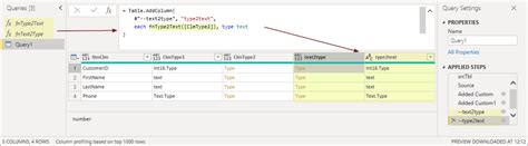 Powerbi Powerquery How To Convert Cast Type Type To Type Text Stack Overflow
