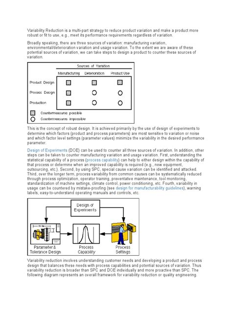 Variability Reduction Pdf Design Of Experiments Business