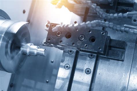 CNC Lathe Machine Turning Machine Stock Image Image Of Instrument Modern