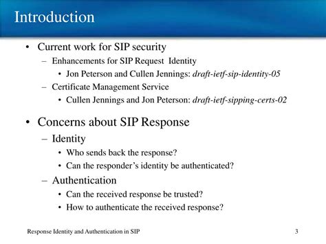 PPT Response Identity And Authentication In Session Initiation Protocol PowerPoint