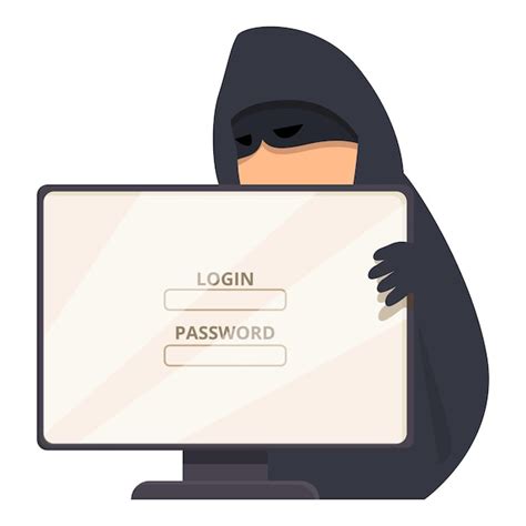 Premium Vector Hacker Scam Icon Cartoon Vector Cyber Attack Steal Data