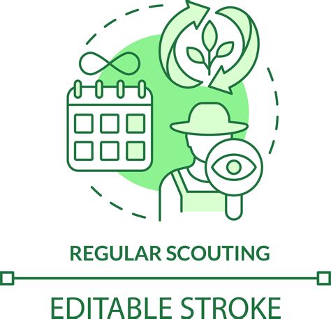 Regular Scouting Green Concept Icon Monitor Plant Development Increased Crop Yield Abstract