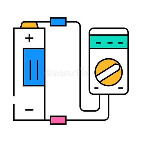 Testing Battery Icon Color Illustration Stock Vector Illustration Of Digital Green 339187700