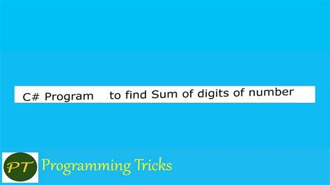C Program To Find Sum Of Digits Of Number In Hindi Youtube