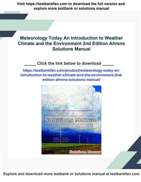 Meteorology Today An Introduction To Weather Climate And The Environment 2nd Edition Ahrens