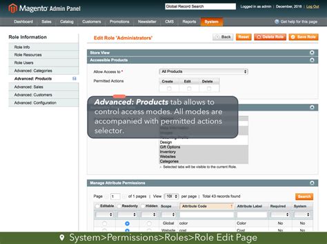 magento advanced permissions manager extension