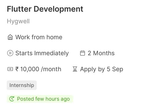jyoti bhasin on linkedin hiring intern flutter