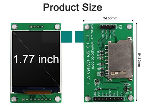Polcd St7262 1 77 Inch 24 Bit Lcd 128x160 Tft Touch Screen 300 Nit