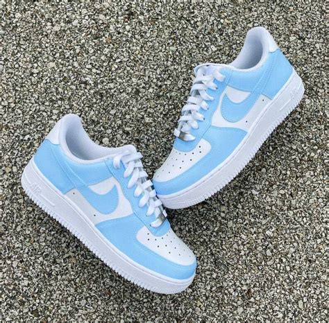 Light Blue Nike Logo Nike Air Force 1 Low White Light Photo Blue