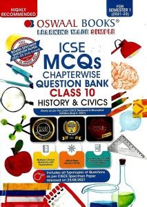 ICSE MCQs CHAPTERWISE QUESTION BANK HISTORY CIVICS CLASS 10 SEMESTER 1 OSWAAL BOOKS LEARNING