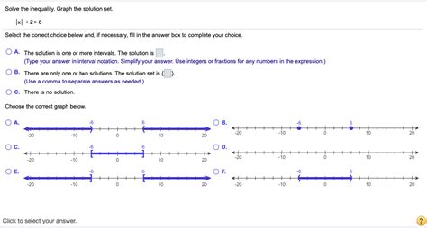 Solved Solve The Inequality Graph The Solution Set X 2 Chegg Com