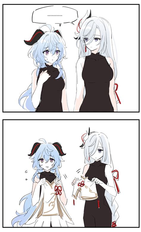 Ganyu And Shenhe Genshin Impact Drawn By Boo 1 Danbooru