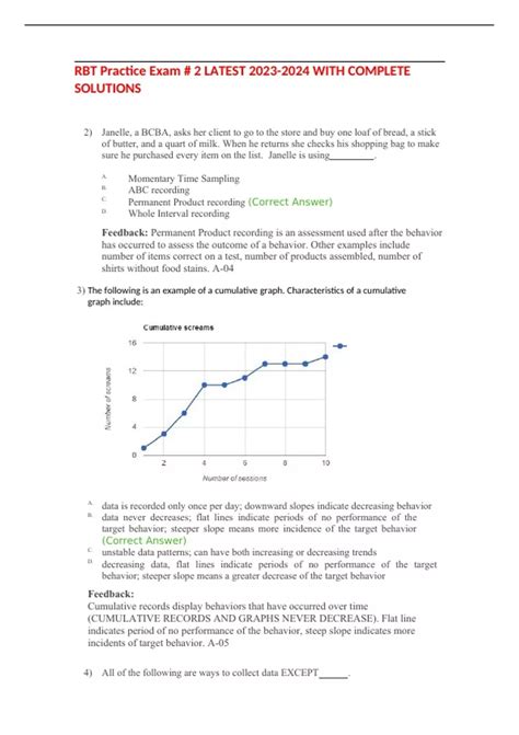 Rbt Practice Exam 2 Latest With Complete Solutions Rbt Stuvia Us