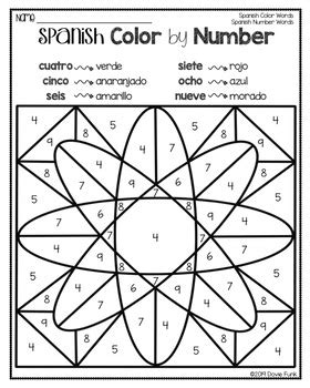 Spanish Numbers Coloring Pages
