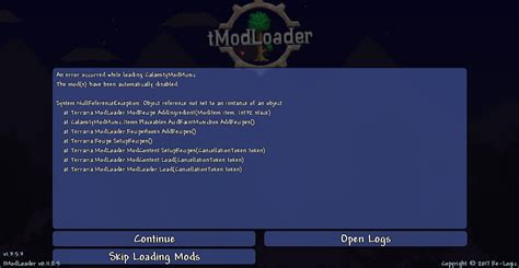Problems With Loading The Calamity Music Mod R Calamitymod