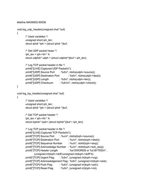 Raw Sockets And Sniffing Pdf