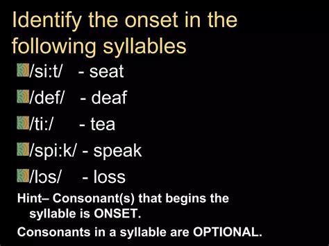 Syllable Structure PPT