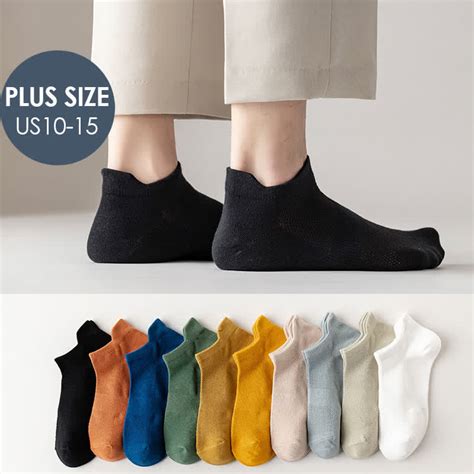Plus Size Lift Ear Breathable Ankle Socks 5 Pairs Plusock