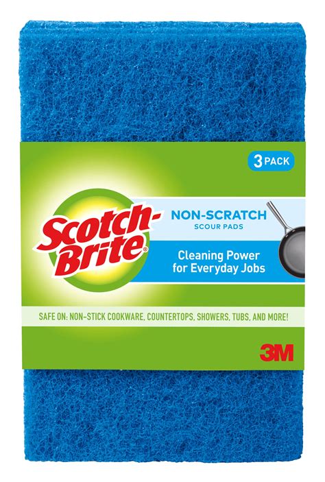 Scotch Brite Non Scratch Scour Pads 3 Pads Total