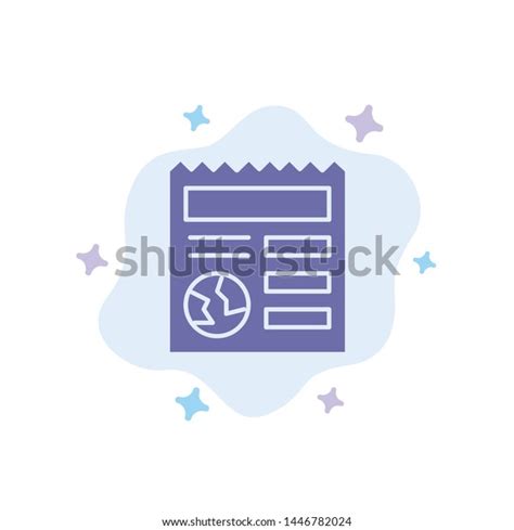 Basic Document Globe Ui Blue Icon Stock Vector Royalty Free