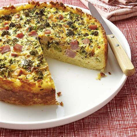 Broccoli Ham And Cheese Quiche Recipe Eatingwell
