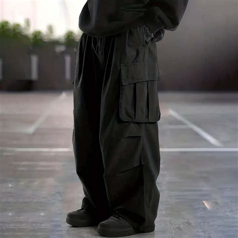 Baggy Sweatpants For Men Solid Color Mid Waisted Relaxed Fit Comfort