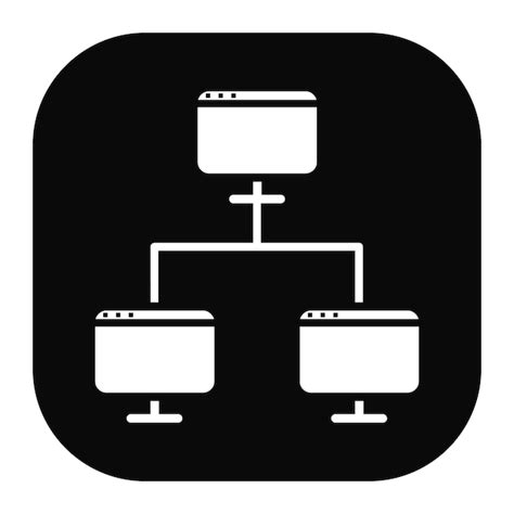 네트워크 모니터링 아이콘 프리미엄 벡터