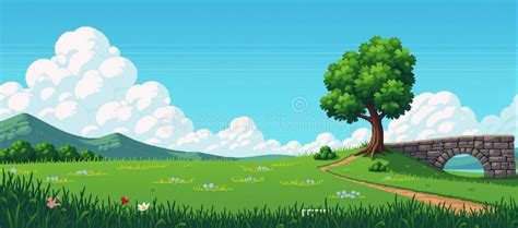Pixel Art Grass Background Stock Illustrations 2371 Pixel Art Grass
