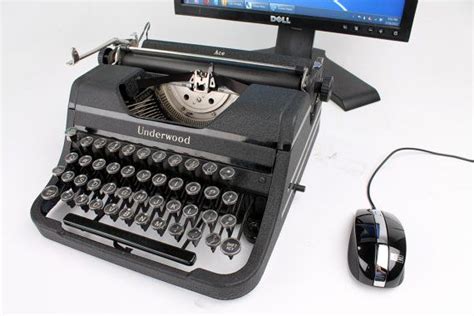 Usb Typewriter Computer Keyboard Underwood Ace Portable Etsy Typewriter Computer Keyboard