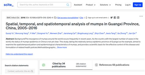 Spatial Temporal And Spatiotemporal Analysis Of Mumps In Guangxi