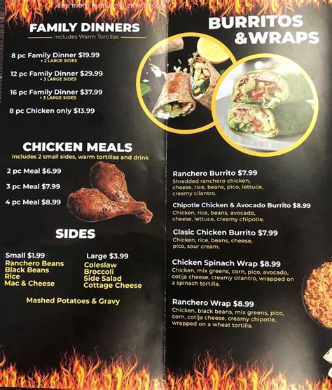 Online Menu Of El Pollo Ranchero Restaurant West Des Moines Iowa