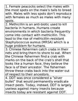 AP Natural Artificial Sexual Selection Organizer By ABiologyTeacher