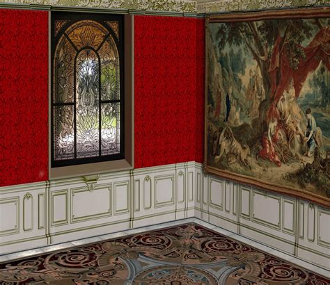 Victorian Dollhouse Wallpaper Hd Digital Download Tapestry Wall Decor