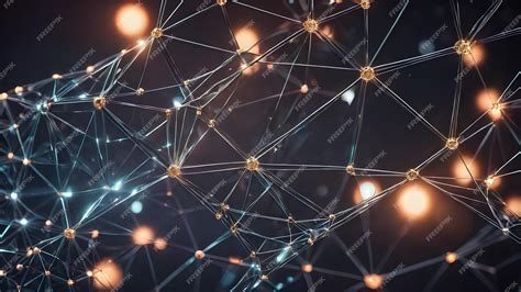 Premium Photo Wireframe Connectivity Mesh Geometric Network Tech Background Concept Ai