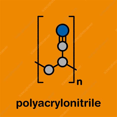 Polyacrylonitrile Polymer Chemical Structure Illustration Stock Image F0279159 Science