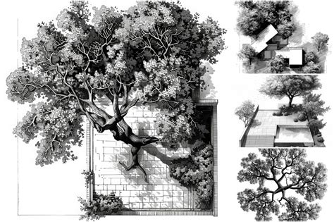 Clipart Architecture Tree Top View Graphic By Ai Graphic Design Bundle Creative Fabrica