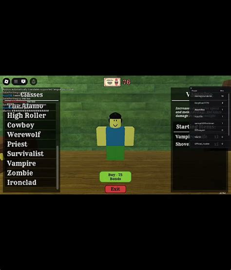 Getting The Vampire Class In Dead Rails Roblox Deadrails Youtube