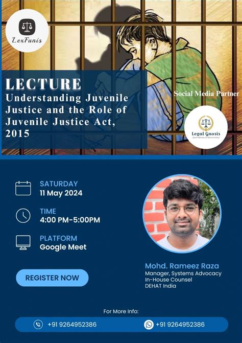 Arya Dubey On Linkedin Please Guys Join This Amazing Lecture On Juvenile Justice And Role Of…