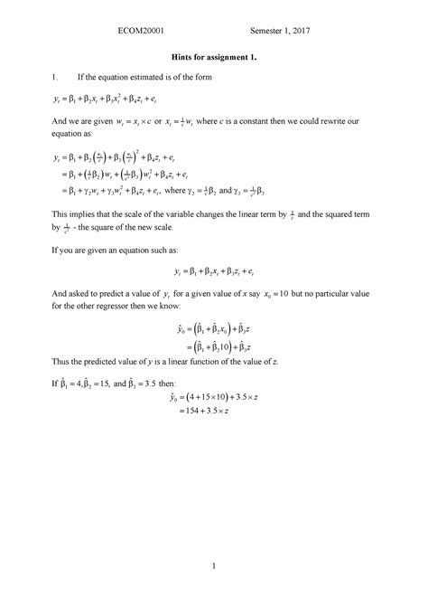 ecom20001 17 hints extra help for the assignment introductory