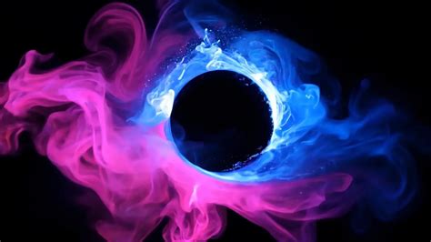 Neon Smoke Ring Logo Animation Background Videos