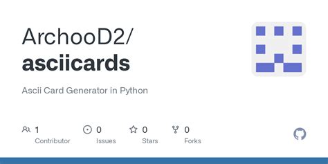 Github Archood2asciicards Ascii Card Generator In Python
