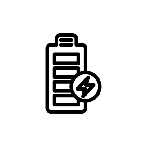 batería completamente cargado icono en de moda línea estilo diseño vector gráfico ilustración
