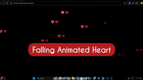 Heart Falling Animation With Javascript Coding Heart Youtube